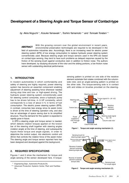 Development of a Steering Angle and Torque Sensor of Contact-type