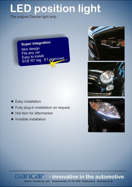 LED position light Super integration - Dancar