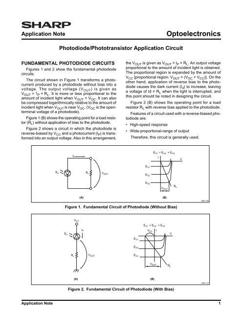 Photodiode/Phototransistor Application Circuit