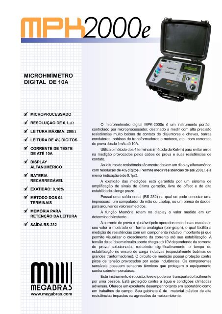 MPK-2000e - Master Tools Instrumentos Ltda