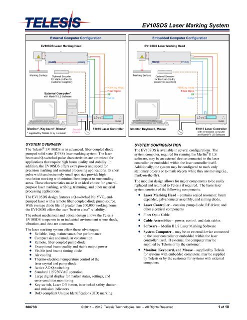 Technical Data Sheet - Telesis Technologies, Inc.