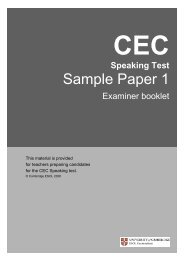 CEC Handbook for Teachers - Cambridge ESOL