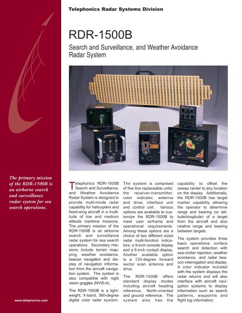 RDR-1500B - Telephonics Corporation