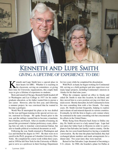 Kenneth and Lupe Smith - Dallas Baptist University