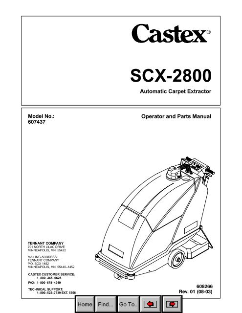 SCX-2800 - Tennant Company