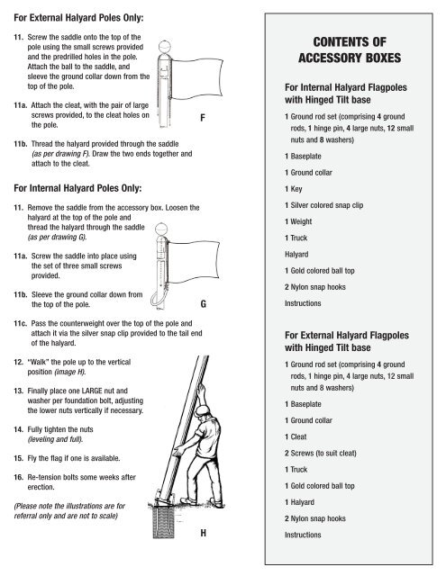 For External Halyard Pole