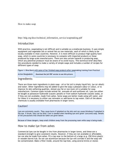 How to make soap-potash