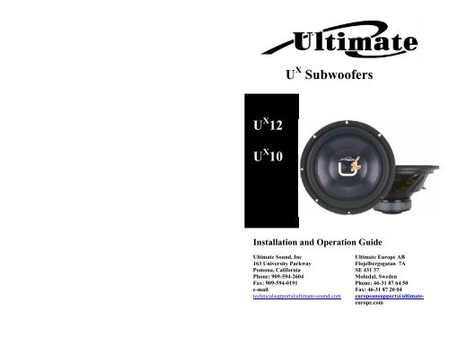 Subwoofers - Ultimate Sound