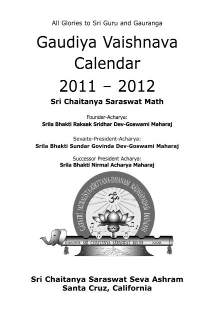 Booklet calendar - Seva Ashram