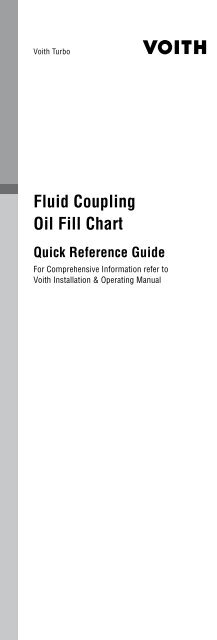 Fluid Coupling Oil Fill Chart service optimal for - Voith Turbo