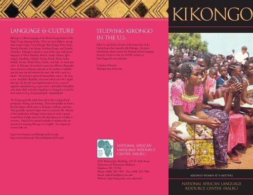 KIKongo - National African Language Resource Center