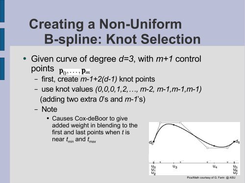 B-spline: Knot Sequences