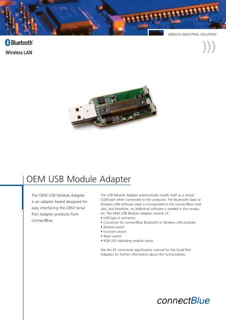 OEM USB Module Adapter - connectBlue