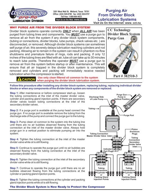 Purge Gun Brochure - CC Technology Lubrication Division