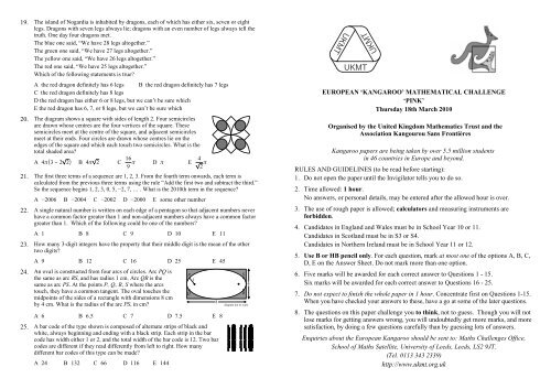 UKMT UKMT UKMT - United Kingdom Mathematics Trust ...