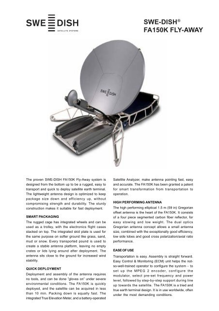 SWE-DISH FA150K FLY-AWAY - Bizsat.jp