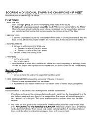 Dual Meet Score Sheet SCORING Events - Northern Westchester ...