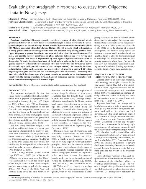 2001 Geological Society of America. For permission to ... - Geology