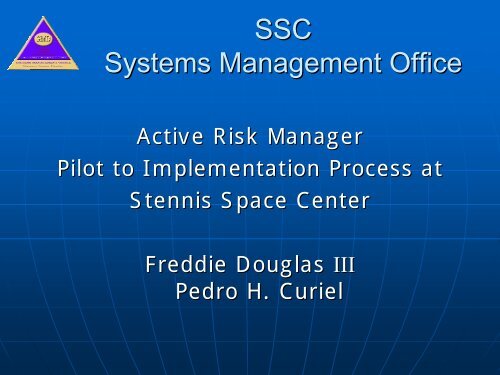 Active Risk Manager - NASA Risk Management Conference