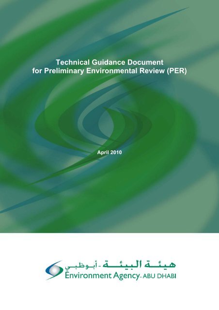 Technical Guidance Document for Preliminary Environmental Review