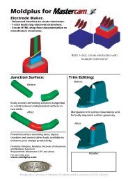 QUICK REFERENCE CARD - Mastercam