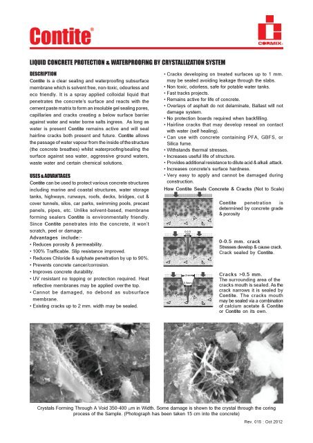 contite - Liquid Concrete Protection & Waterproofing by ... - Cormix