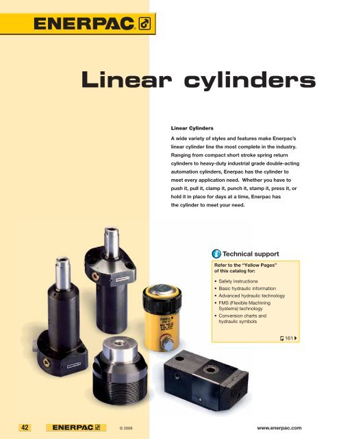 Linear cylinders - Enerpac