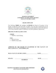 Certificate Programmes Graduation List - Maseno University