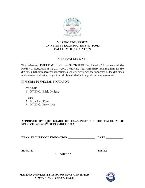 Maseno University Logo