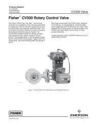 Fisher Rotary Valve Selection Guide