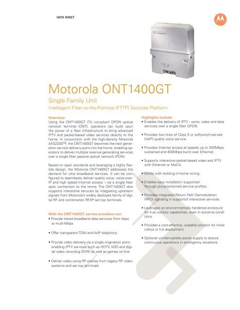 Motorola ONT1400GT - Temple