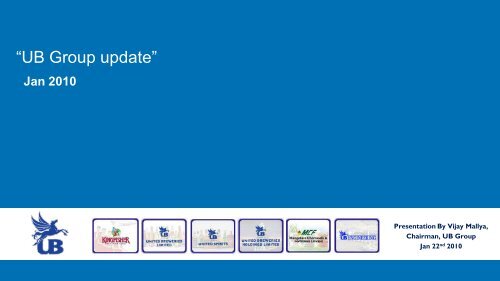 2010 Analyst meet presentation - UB Group