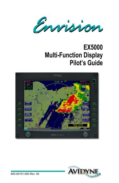 Envision EX5000 Multi-Function Display Pilot's Guide ... - Avidyne