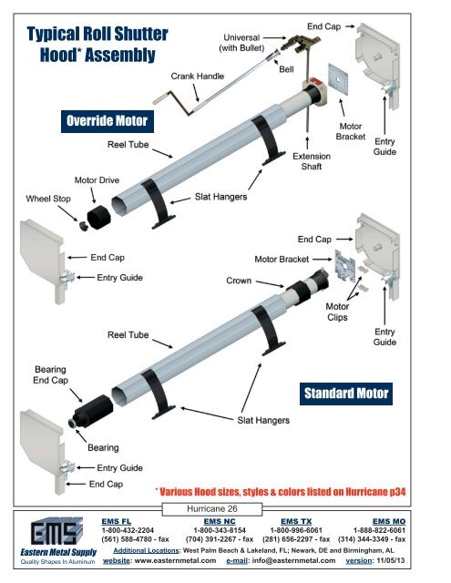 Roll Shutter Components - Eastern Metal Supply