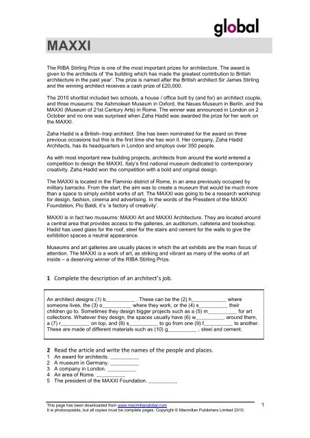 Download Lesson Plan - Global from Macmillan Education