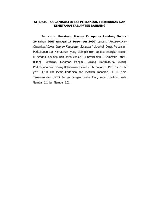 Struktur Organisasi Dinas Pertanian Perkebunan dan Kehutanan Struktur Organisasi Dinas Pertanian Perkebunan dan Kehutanan