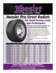 Tire Specification Catalog (Page 1) - Hoosier Racing Tire