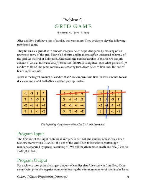 Problem G - Grid Game