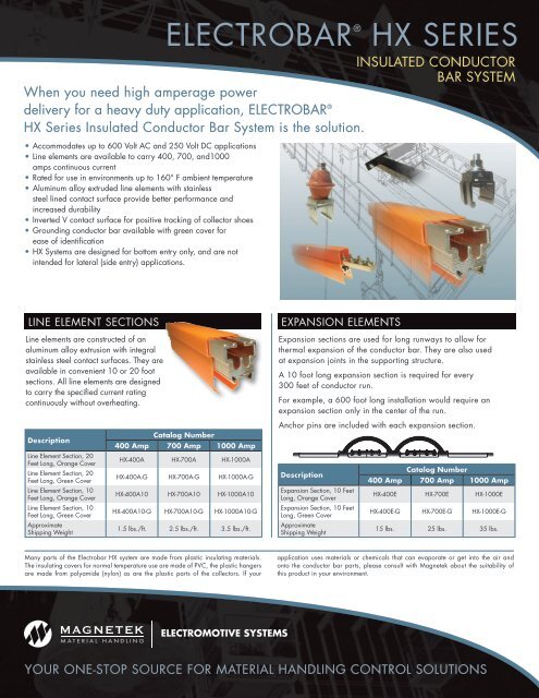 Electrobar HX - Price - Magnetek