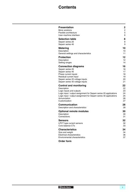 Connection diagrams Sepam series 20