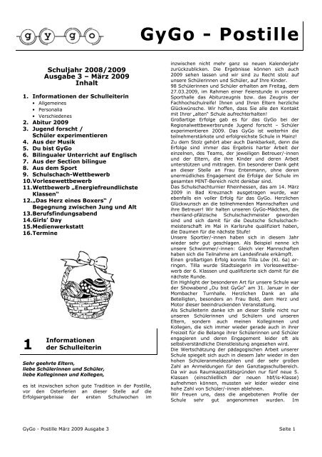 GyGo - Postille - Gymnasium Mainz-Gonsenheim