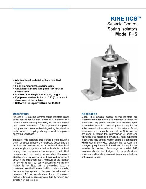 Model FHS - Kinetics Noise Control