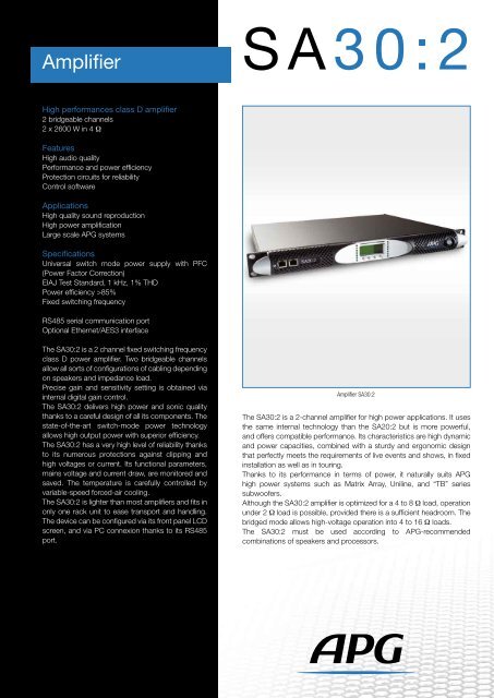 SA30:2 - APG
