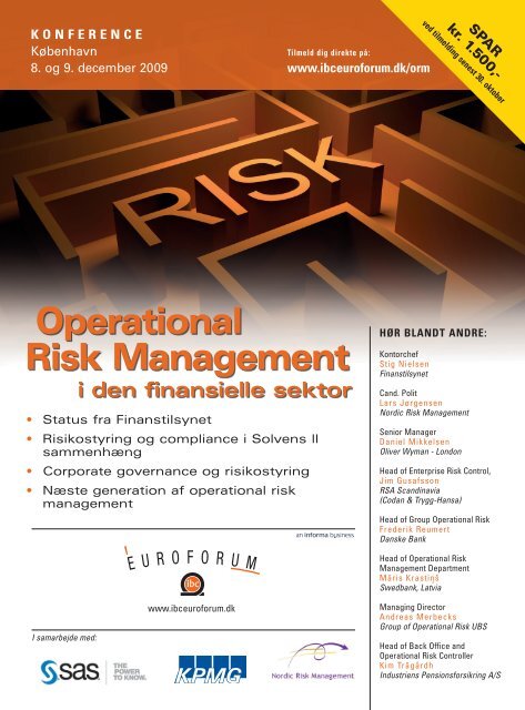 operational risk Management i den finansielle sektor - IBC Euroforum
