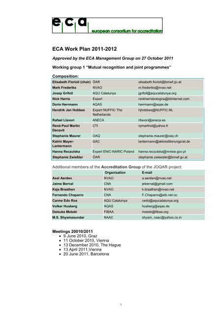 ECA Work Plan 2011-2012-approved