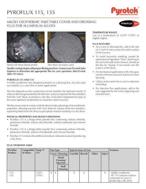 Pyroflux 115, 135 - English (Letter) - Pyrotek