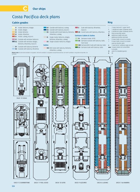 Costa Pacifica deck plans