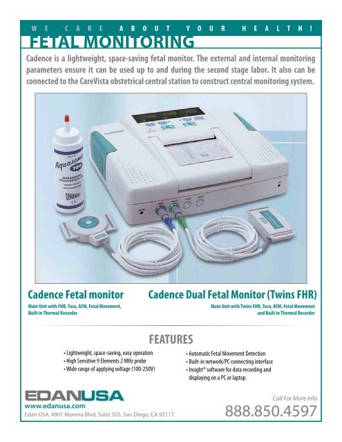 cadence Fetal monitor - EDAN USA