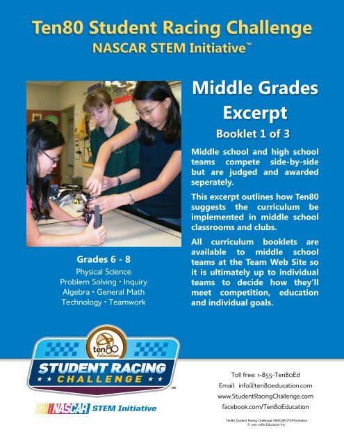 Ten80 Student Racing Challenge for Middle Grades