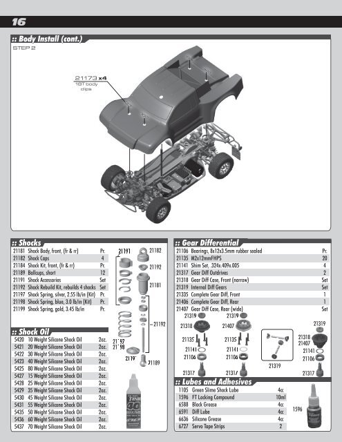 Exploded view - Team Associated